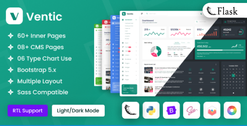 Ventic - Flask Event Ticketing Admin Dashboard Template